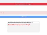 Mobile Number Validation Using Angular And Bootstrap